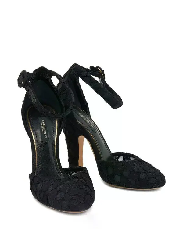Dolce & Gabbana Lace Ankle Strap Pumps