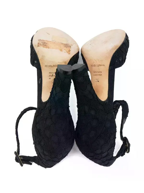 Dolce & Gabbana Lace Ankle Strap Pumps