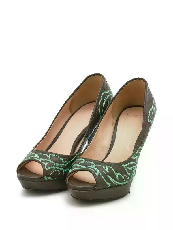 Versace 95mm Embroidered Pumps