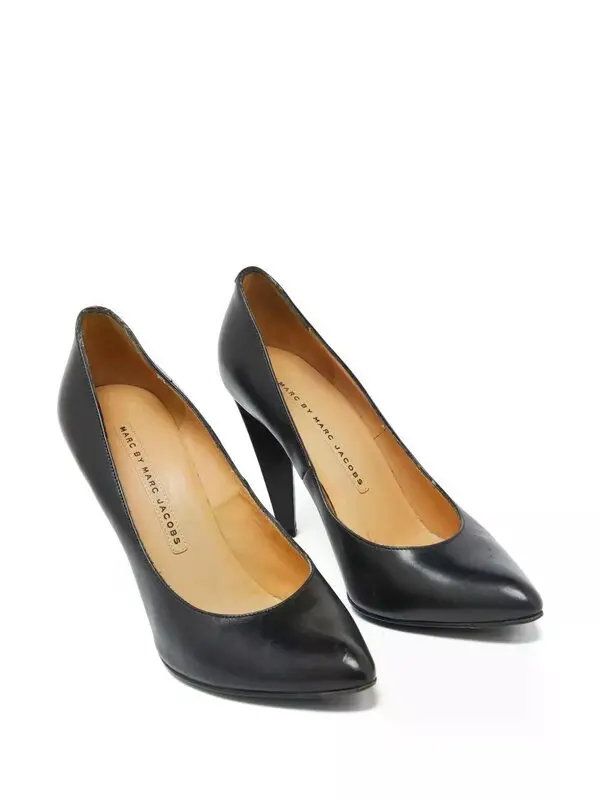 Marc Jacobs Leather Almond Toe High Heel Pumps