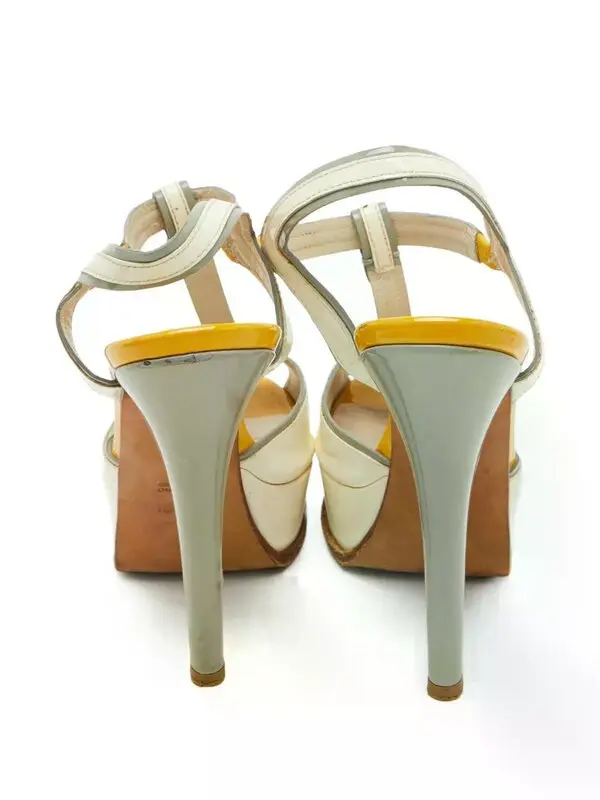 Fendi Calf Leather Platform Stiletto Sandals