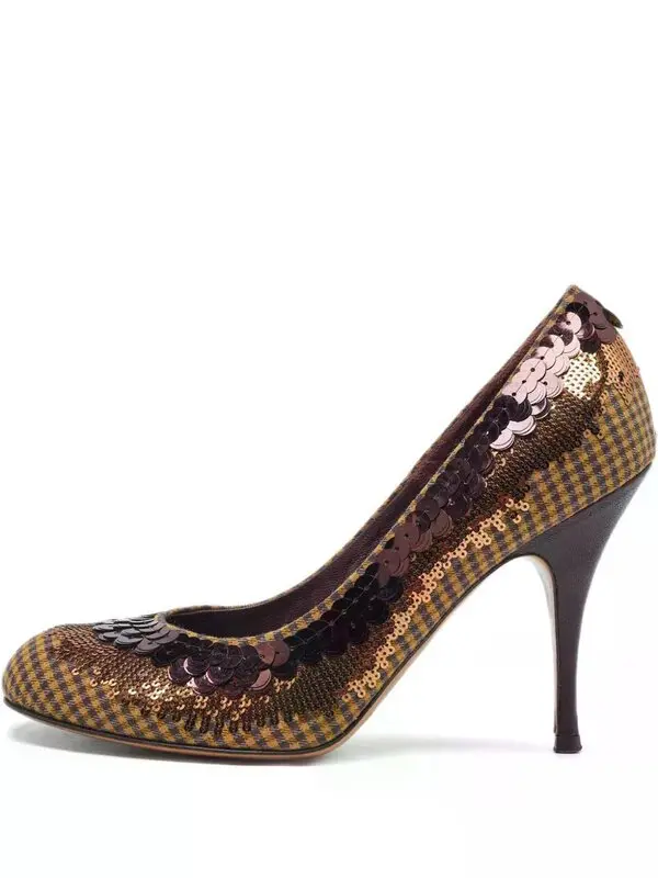 Etro 105mm Sequined Houndstooth Pumps