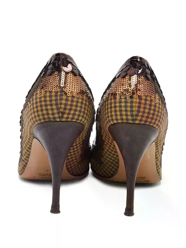 Etro 105mm Sequined Houndstooth Pumps