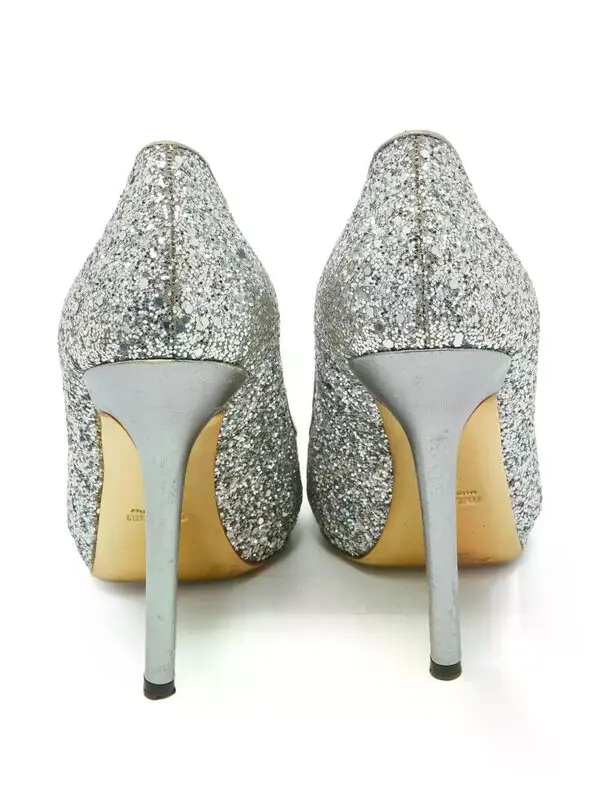 Miu Miu Metallic Glitter High Stiletto Heel Pumps