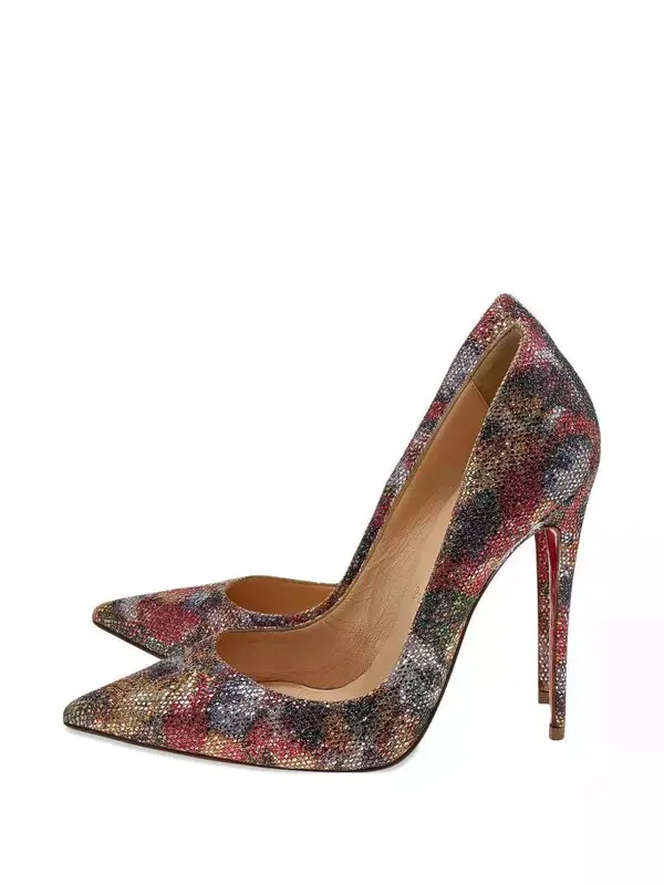 CHRISTIAN LOUBOUTIN 120mm So Kate Glitter Heeled Pumps
