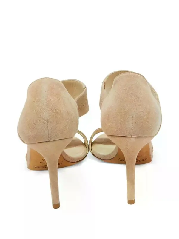 JIMMY CHOO Suede Strap Stiletto Heel Sandals