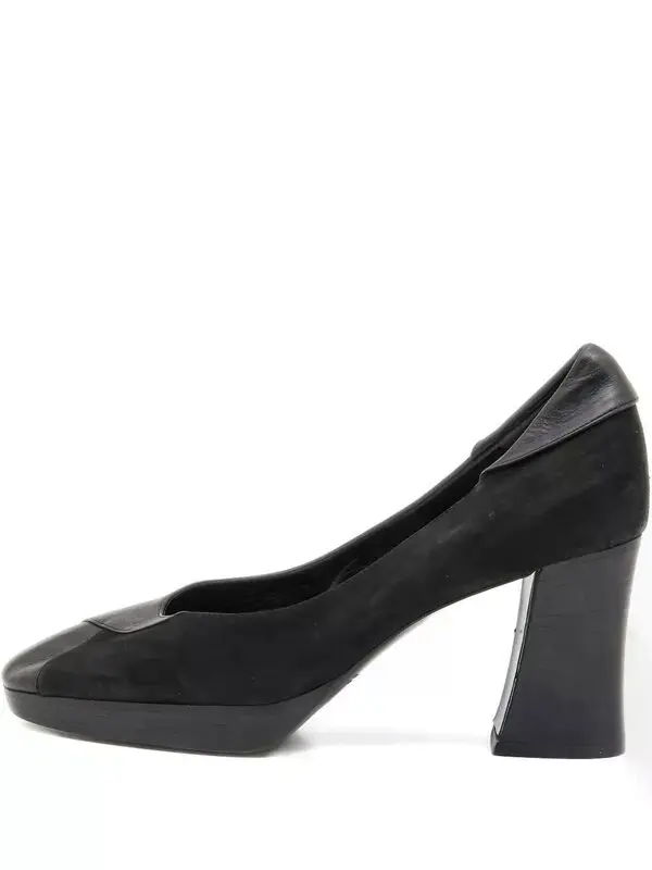 Celine Leather & Suede Platform Block Heel Shoes