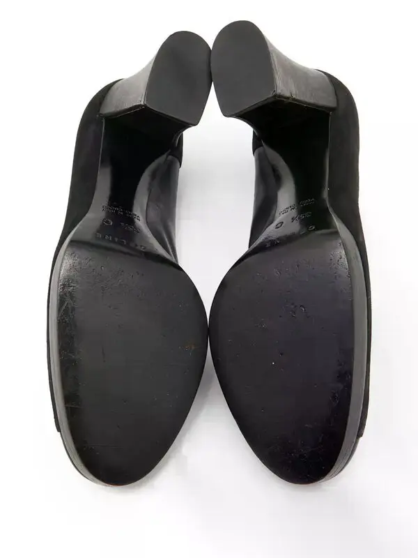 Celine Leather & Suede Platform Block Heel Shoes