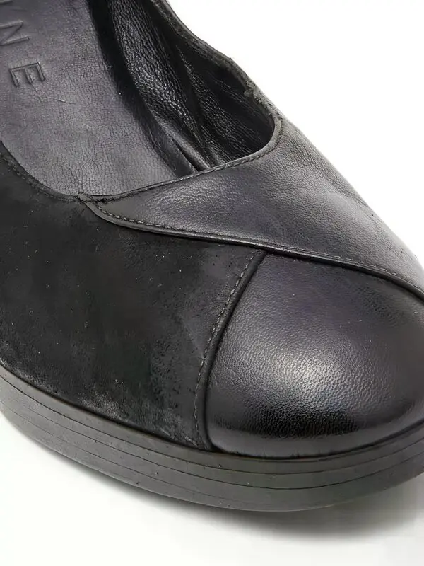 Celine Leather & Suede Platform Block Heel Shoes