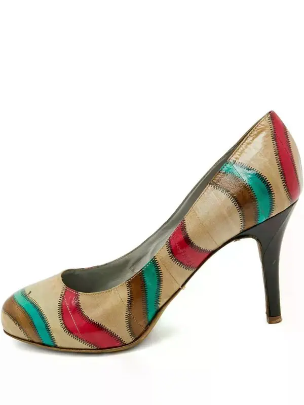 SERGIO ROSSI Printed Leather Pumps