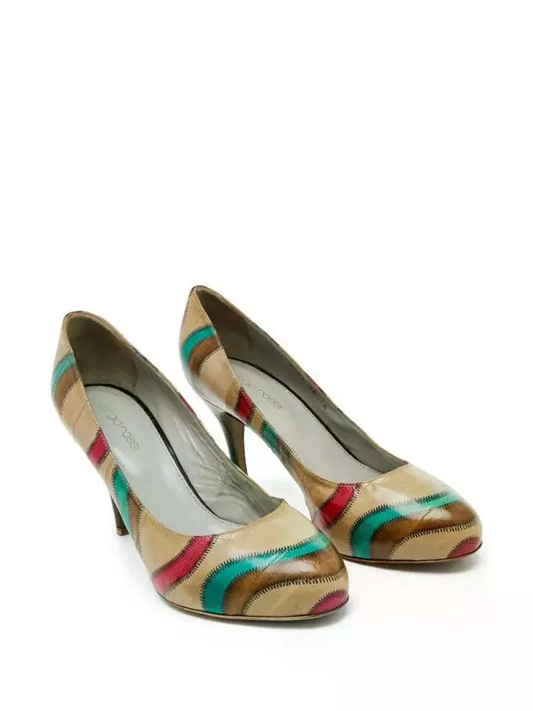 SERGIO ROSSI Printed Leather Pumps