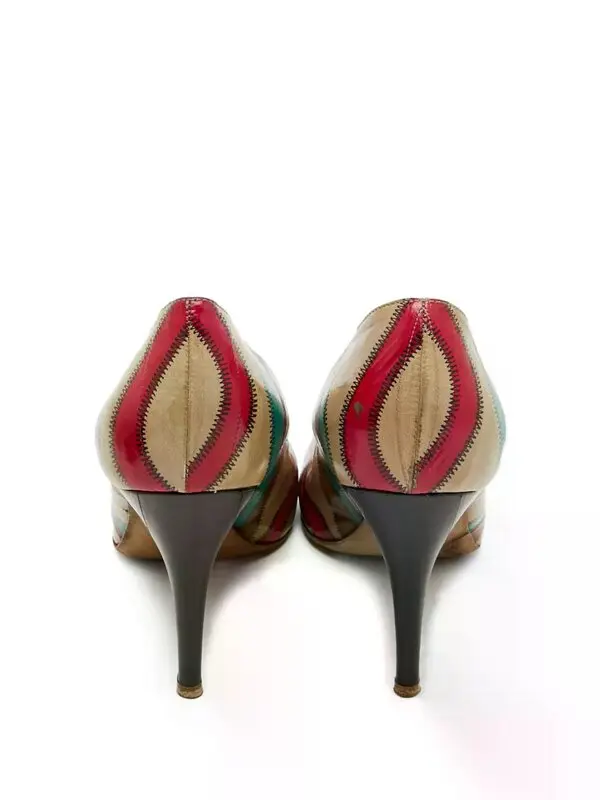 SERGIO ROSSI Printed Leather Pumps