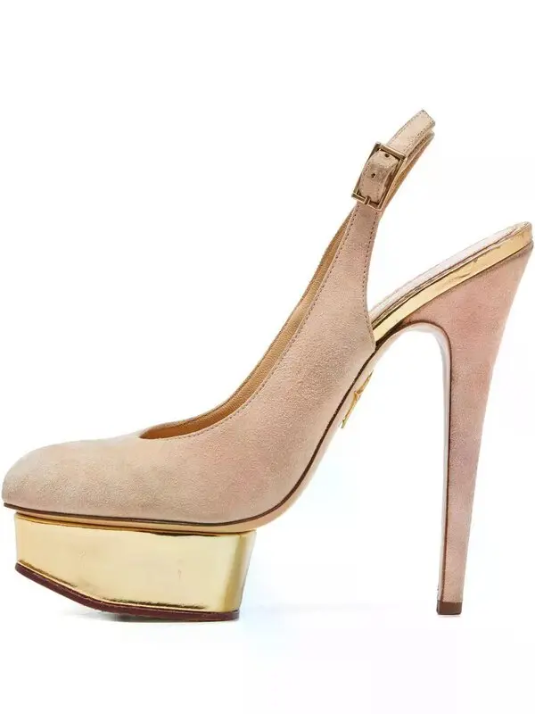 CHARLOTTE OLYMPIA Pre-owned 150mm Slingback Pumps - Neutrals