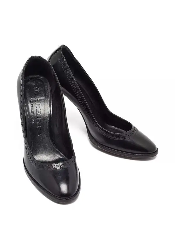 Burberry Leather Pointed Toe Stiletto Pumps