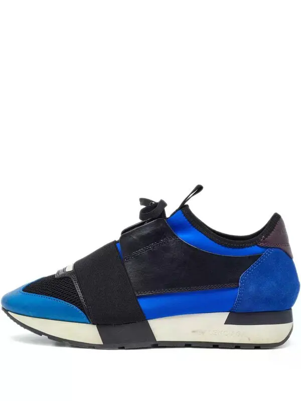 Balenciaga Race Runner Panelled Sneakers - Black