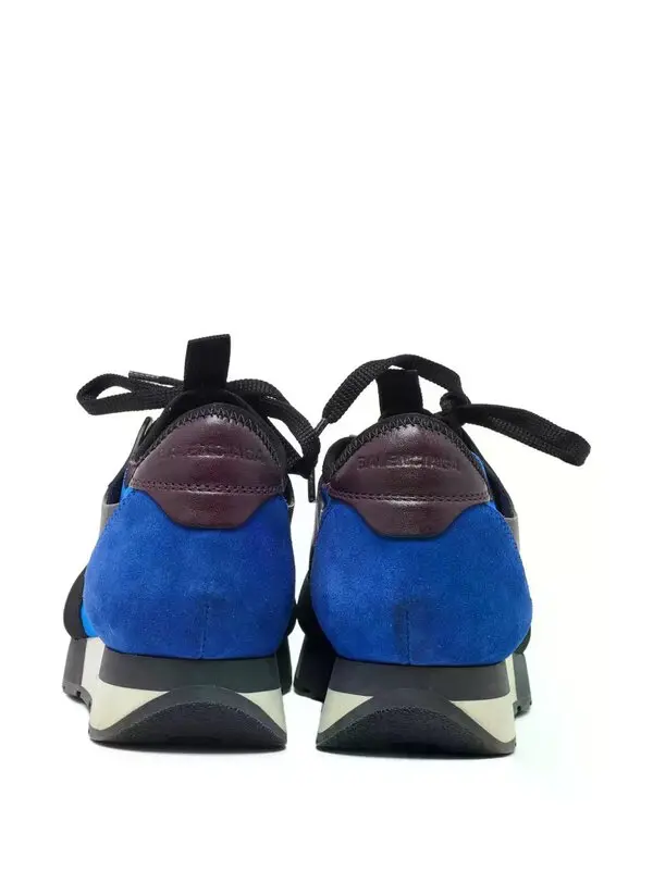 Balenciaga Race Runner Panelled Sneakers - Black