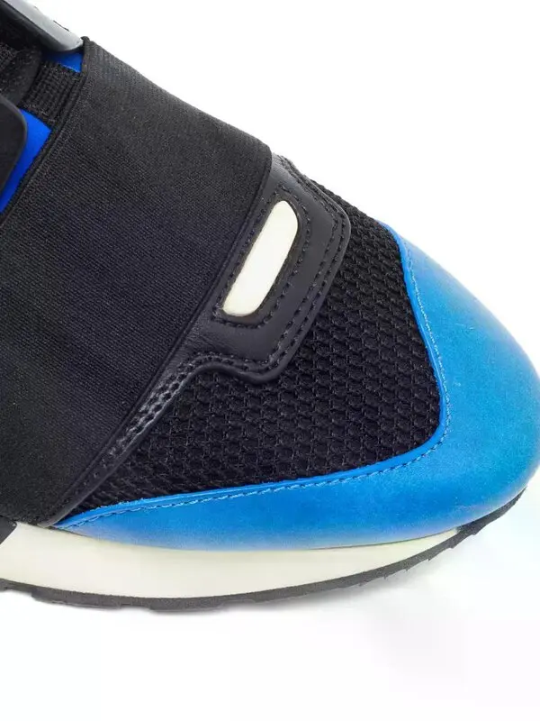 Balenciaga Race Runner Panelled Sneakers - Black