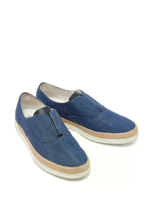 TOD'S Denim Flat Espadrilles