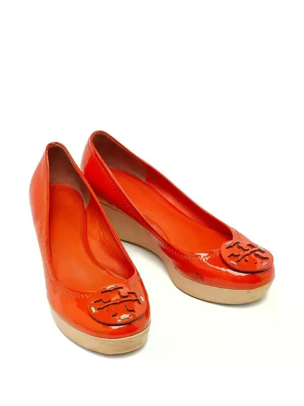 Tory Burch Patent Leather Wedge Pumps