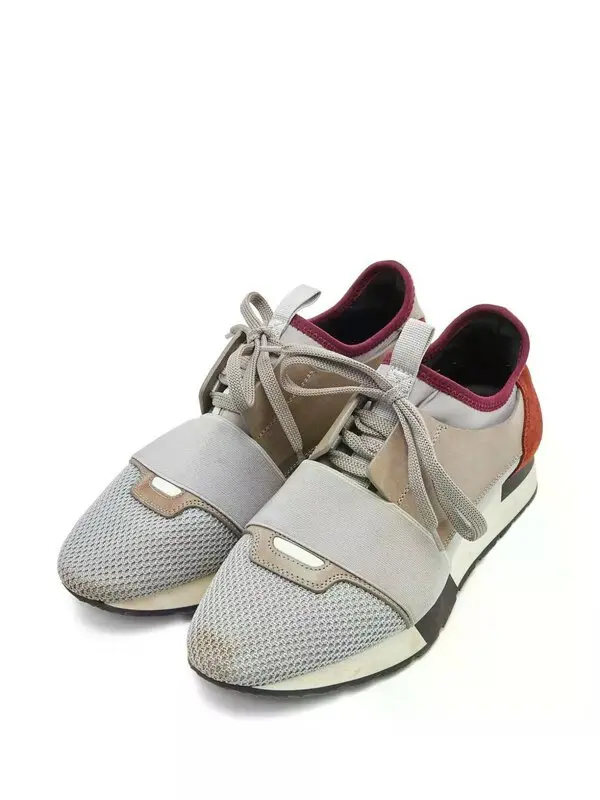 Balenciaga Race Runner Mesh-panelled Sneakers - Grey