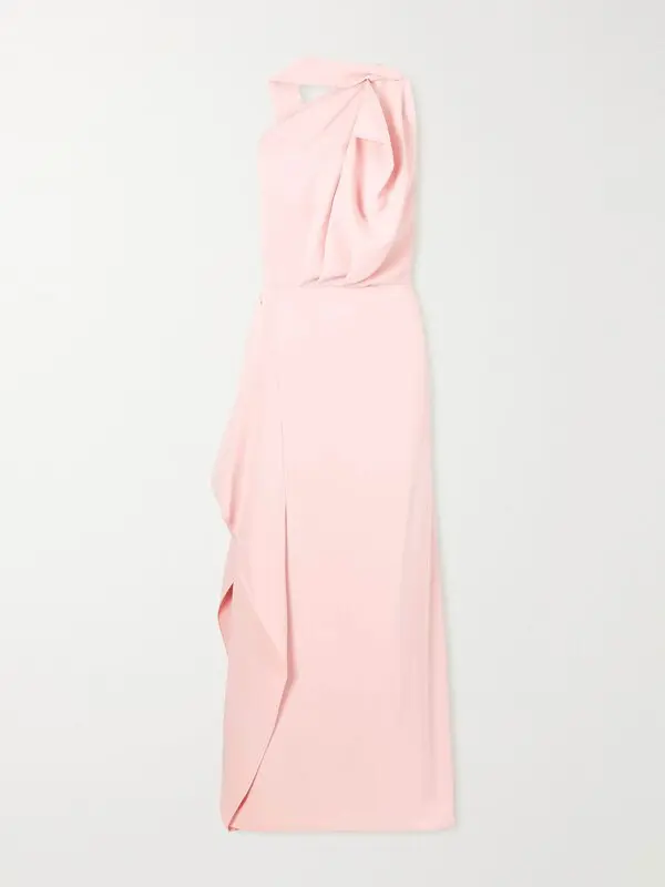 Maticevski Priority Asymmetric Draped Crepe Gown - Pink