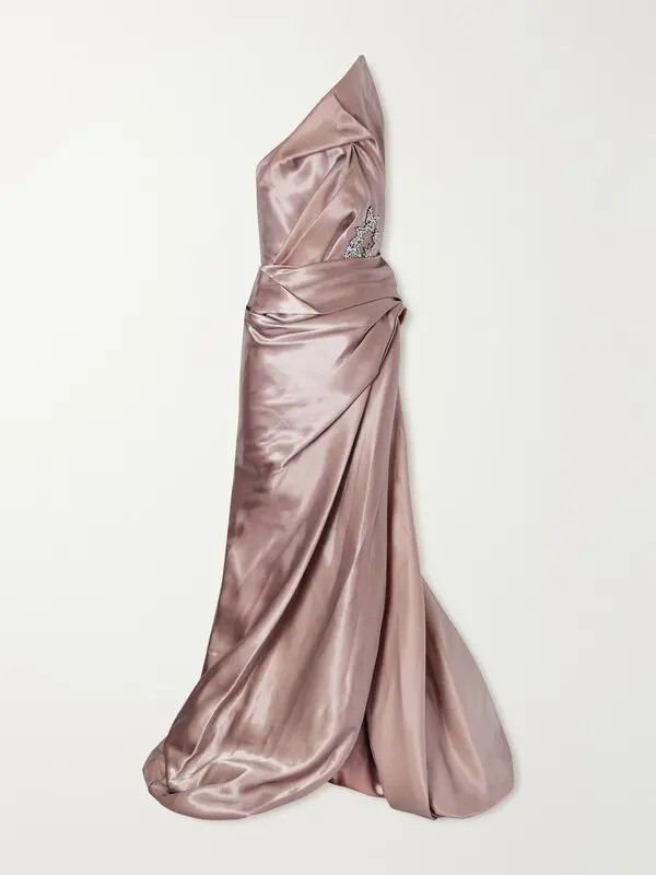 Maticevski Contentment Embroidered Taffeta Gown