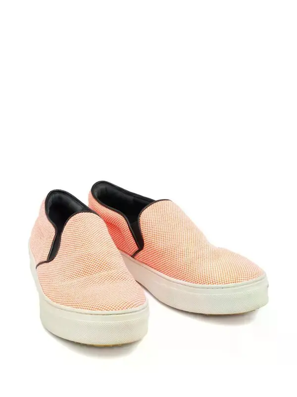 Celine 2024 Checked Canvas Slip-on Sneakers