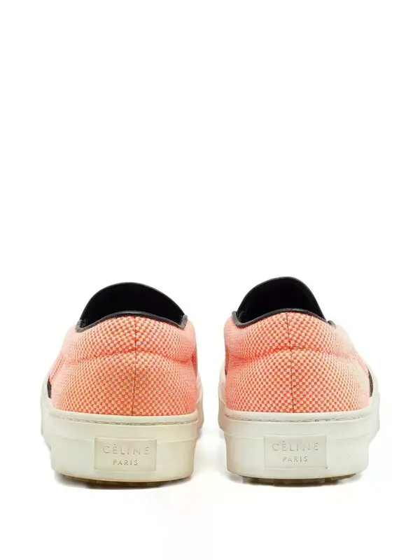 Celine 2024 Checked Canvas Slip-on Sneakers