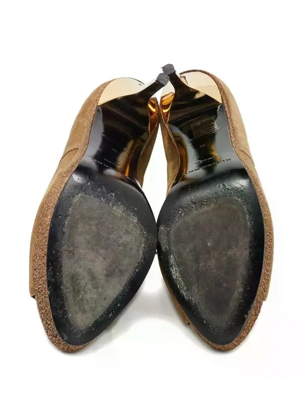Burberry 130mm Suede Platform Ankle Boots