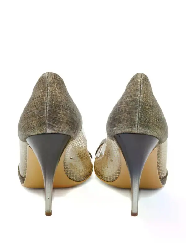 Stella McCartney Open Round Toe Stiletto Heel Pumps - Green