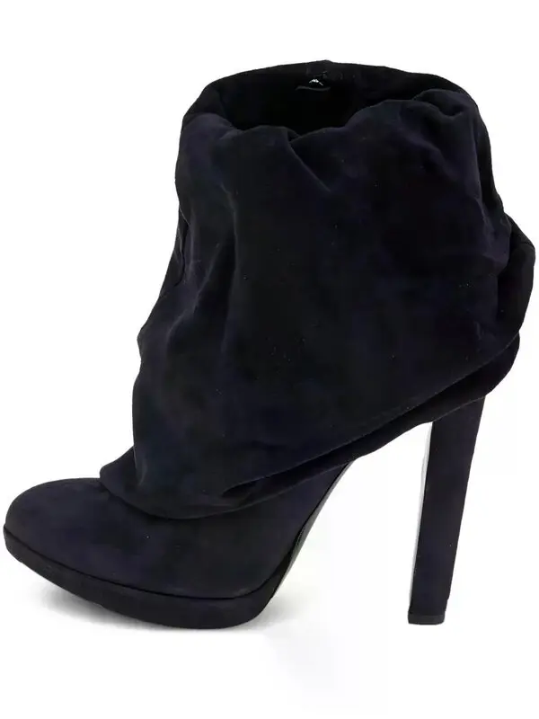 Alaïa 130mm Suede Pointed Toe Platform Sole Boots