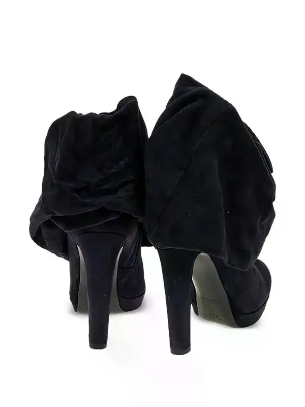 Alaïa 130mm Suede Pointed Toe Platform Sole Boots