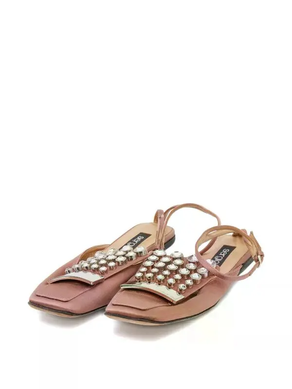 SERGIO ROSSI Embellished Flat Pumps