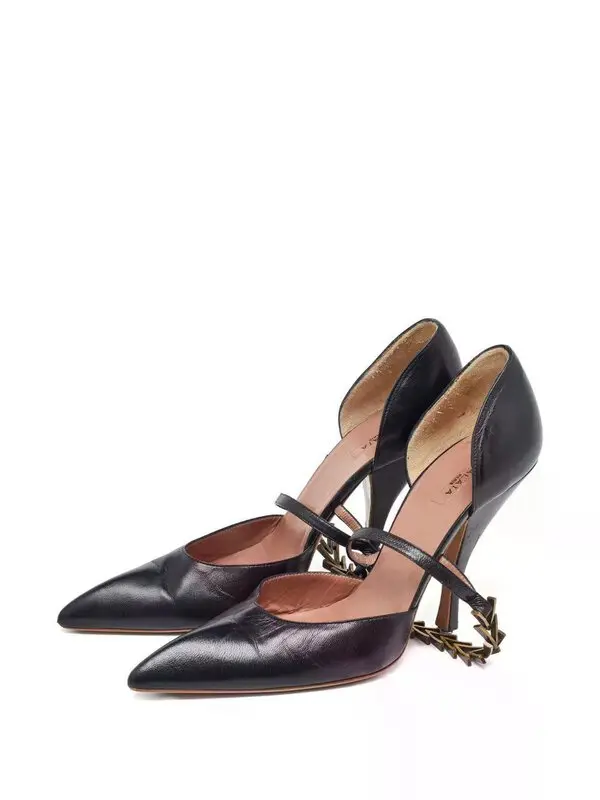 Alaïa Leather Pointed-toe Ankle-strap Pumps