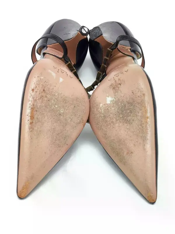 Alaïa Leather Pointed-toe Ankle-strap Pumps