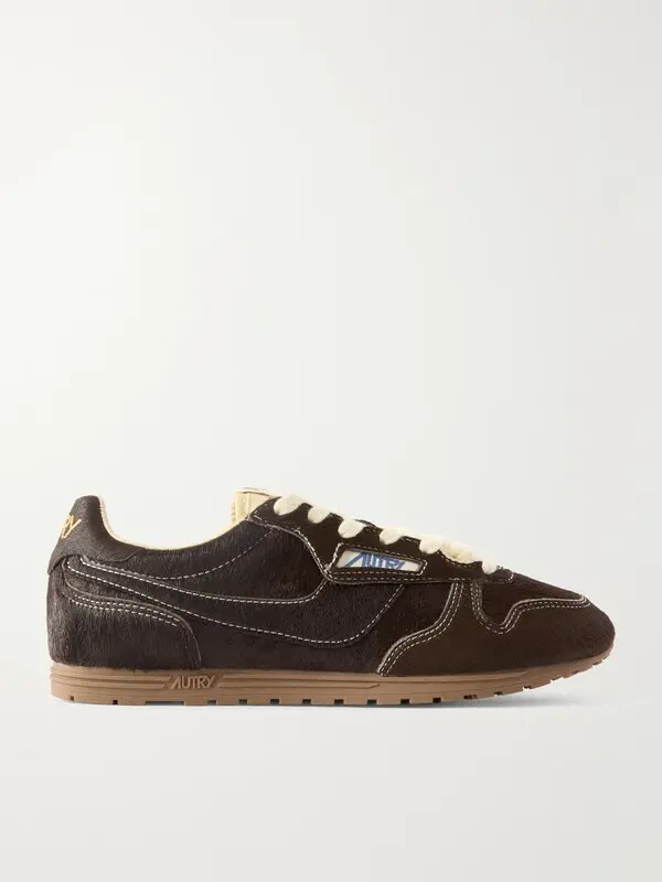 AUTRY Windspin Calf Hair Sneakers - Brown