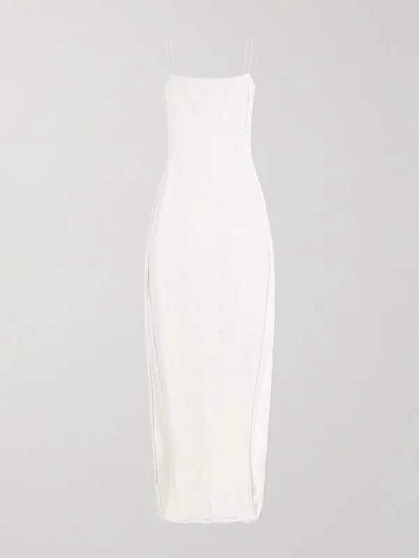 Jacquemus Plumetis Knitted Maxi Dress - Neutrals