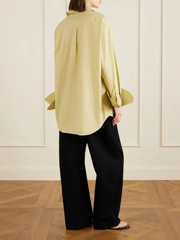 Ossou Haze Cotton-poplin Shirt - Green