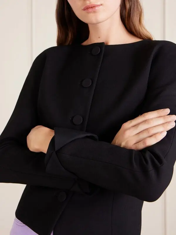 Chloé Wool-crepe Tailored Jacket