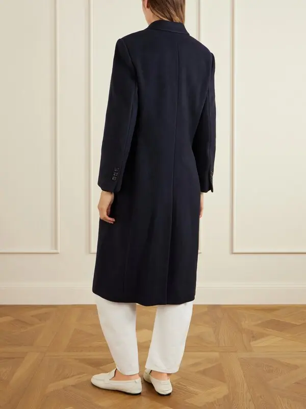 Theory Double-breasted Wool-blend Coat