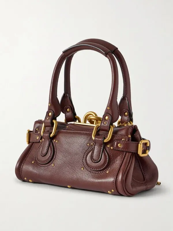 Chloé Paddington Embellished Leather Tote - Brown