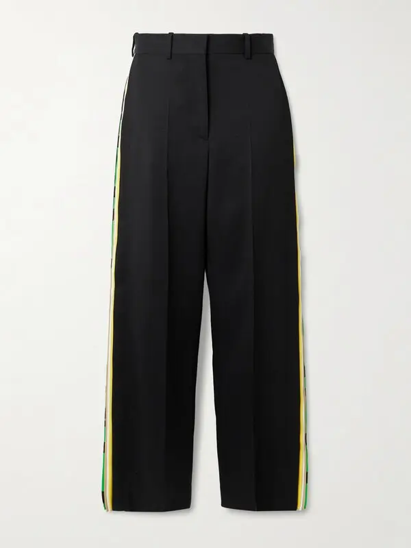 Loewe Striped Wool Straight-leg Trousers