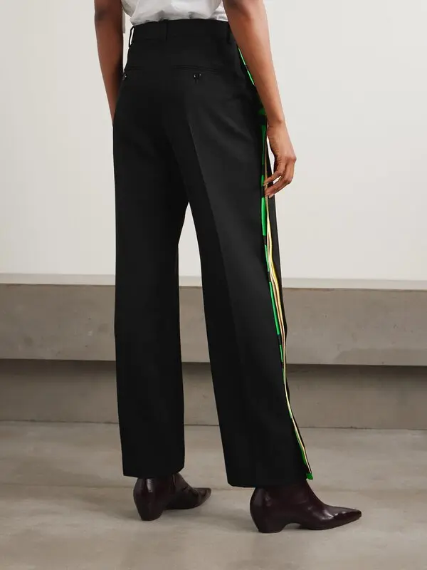 Loewe Striped Wool Straight-leg Trousers