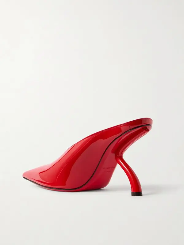 FERRAGAMO Itaca Patent-leather Mules - Red