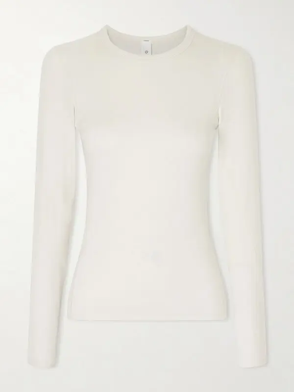 Lululemon Hold Tight Ribbed Stretch Lenzing™ Modal-jersey T-shirt - Neutrals