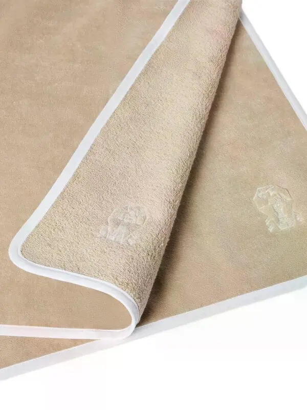 Brunello Cucinelli 2-piece Cotton Terrycloth Towel Set With Embroidery - Neutrals