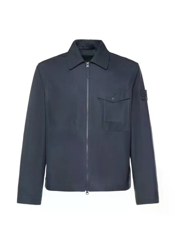 Stone Island Patch-pocket Zip-up Shirt Jacket