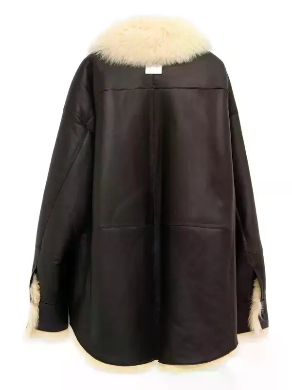 Acne Studios Fur Collar Jacket - Brown