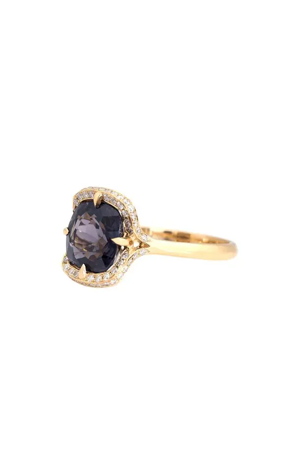 YI COLLECTION 18k Yellow Gold, Diamond, And Spinel Aurora Ring