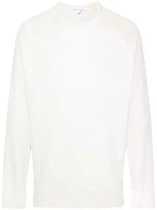 JAMES PERSE Ribbed Crewneck Sweatshirt - Neutrals